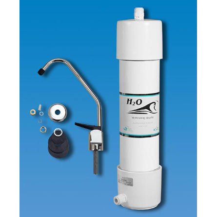 H2O International US4 Deluxe 5 Stage Under Sink Filter with Faucet ...